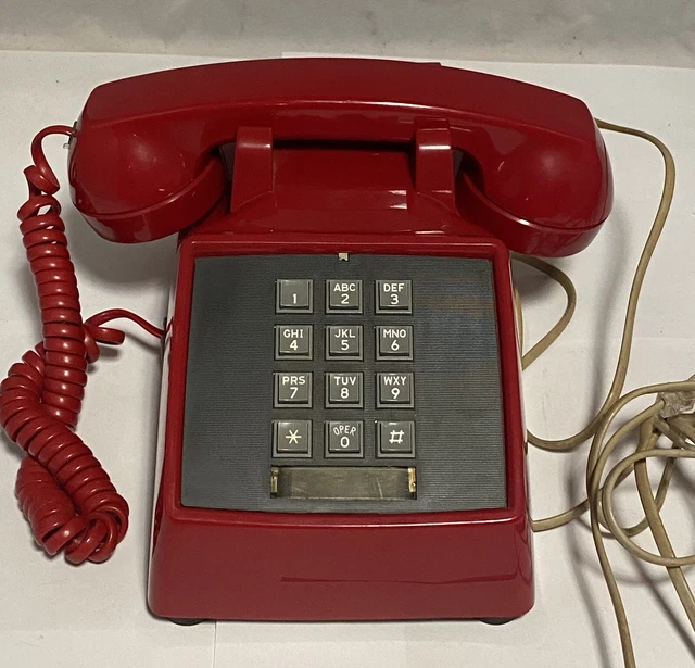 VINTAGE RED PHONE Centel Stromberg Carlson Push button Untested $39.99 ...
