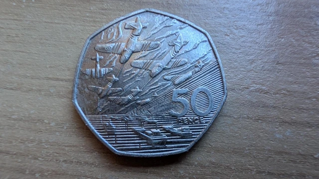 RARE D-DAY NORMANDY Landing 50p Coin from 1994 at a sensible stating ...