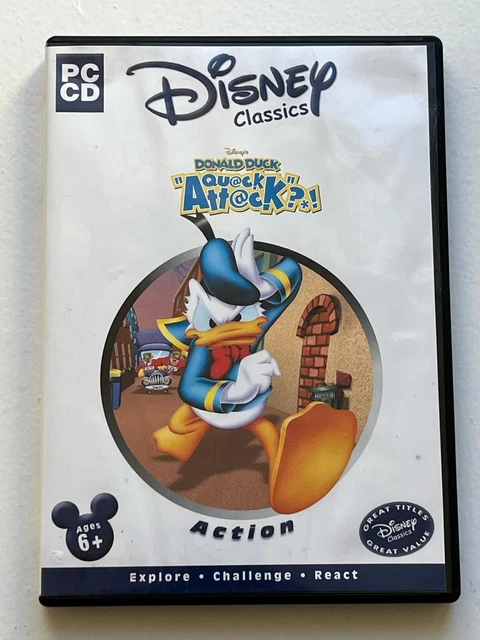 DISNEY CLASSICS DONALD Duck Quack Attack Action Game PC CD Rare ...
