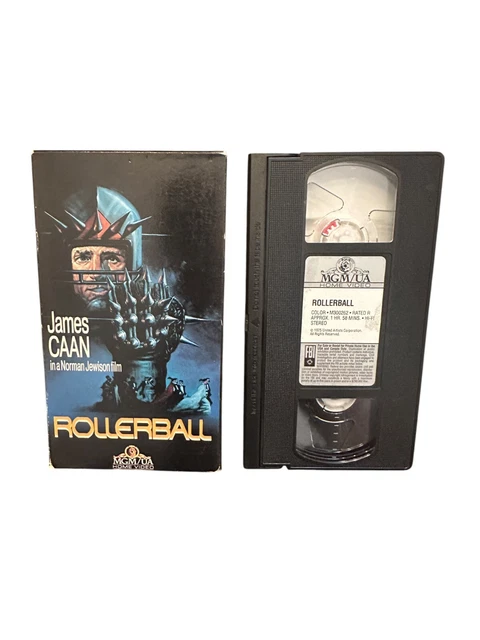 ROLLERBALL VHS TAPE 1975 MGM Home Video Sci-Fi Action James Caan Norman ...