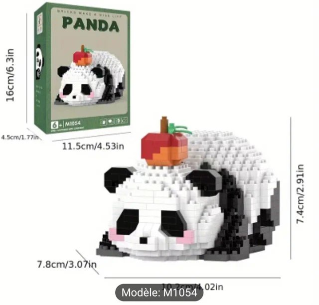JEU DE CONSTRUCTION Figurine Panda Nano Bricks Micro Blocks EUR 10,00 ...