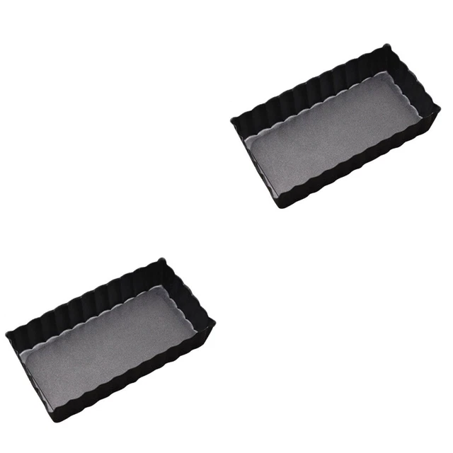 8 INCH RECTANGULAR Pie Pan 4 Fluted Tart with Removable Bottom £10.29 ...