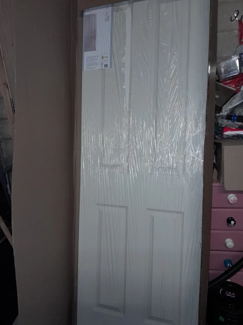 GEOM WHITE 4-PANEL Internal Fire Rated Door £75.00 - PicClick UK