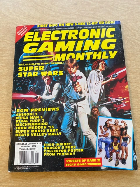 ELECTRONIC GAMING MONTHLY Magazine No 40 Nov 1992 Video Games Super ...