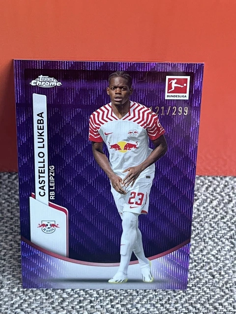 TOPPS CASTELLO LUKEBA Rifrattore Viola/299 Cromato Bundesliga 2023-24 ...