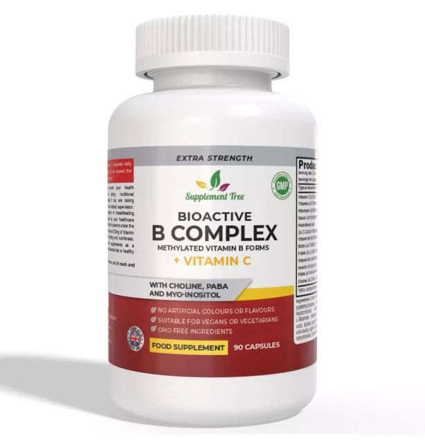 METHYLATED VITAMIN B Complex With Vit C | Folate P5P PABA R5P & MORE 90 ...