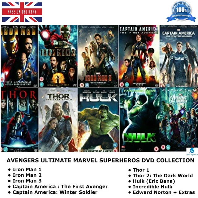 AVENGERS ULTIMATE MARVEL Heroes All 10 Films Complete Collection ... AVENGERS ULTIMATE MARVEL Heroes All 10 Films Complete Collection ...
