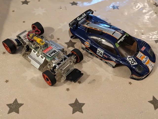 KYOSHO MINI-Z MR-02 with Hop Ups And McLaren F1 GTR Gulf Racing body £ ...