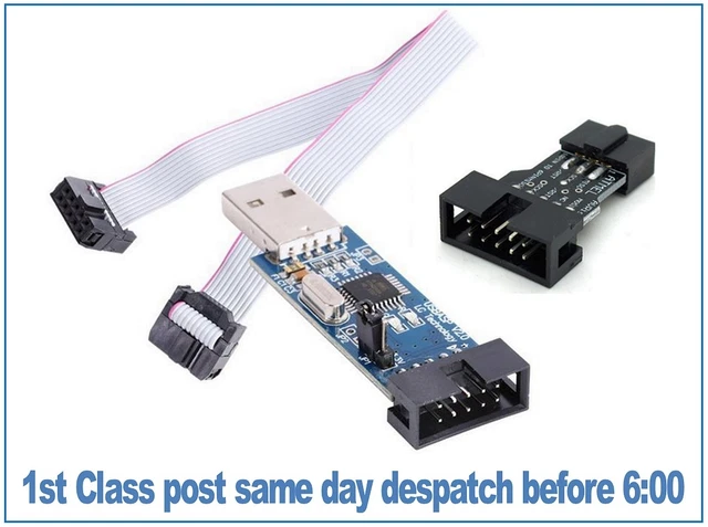 Usbasp Usb Isp Programmer Atmel Avr Atmega Attiny Arduino With 6 Way Adapter Eur 718