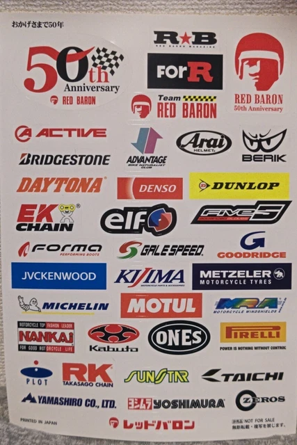 RED BARON 50TH Anniversary Sticker 50th Anniversary Sticker Not for ...