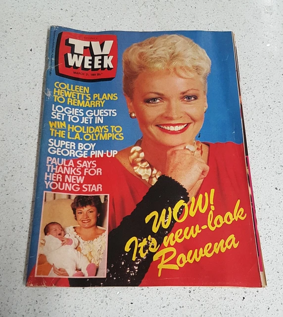 TV WEEK MAGAZINE Mar 31, 1984 Rowena Wallace, Adriana Xenides, Boy ...