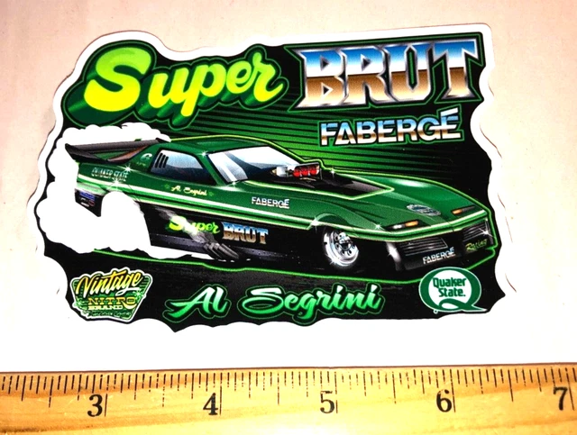 AL SEGRINI FABERGE SUPER BRUT Pontiac Trans Am NHRA Drag Racing Sticker ...