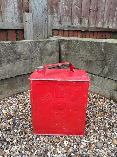 VINTAGE SHELL MEX BP Ltd 2 Gallon Petrol Can With Out Cap In Red £35.00 ...