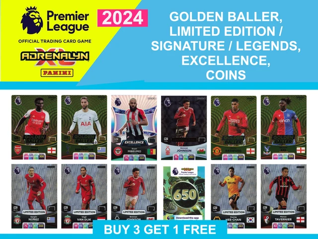 PANINI PREMIER LEAGUE Adrenalyn 2024 2023/24 Golden Baller Bukayo Saka ...