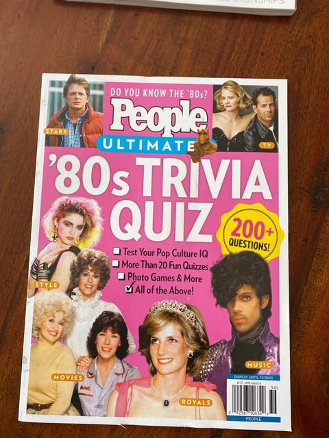 PEOPLE MAGAZINE ULTIMATE 80's Trivia Quiz Magazine 2023 $25.00 ...