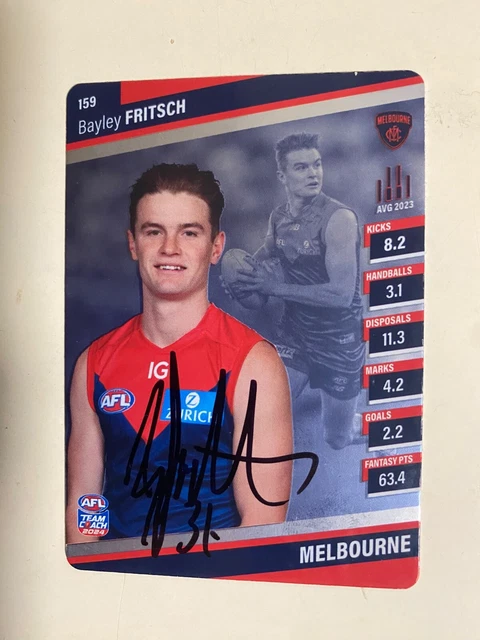 BAYLEY FRITSCH MELBOURNE Hand Signed 2024 Teamcoach Silver Card $10.95 ...