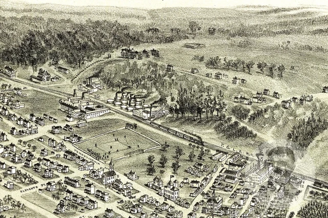 OLD MAP OF Monaca, PA from 1900 - Vintage Pennsylvania Art, Historic ...