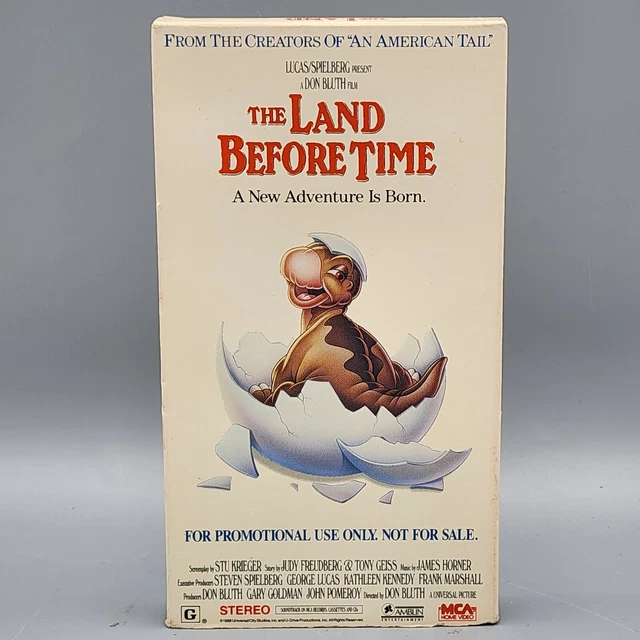 RARE - THE LAND BEFORE TIME VHS Tape MCA 1989 Pizza Hut Promo Rare Slip ...