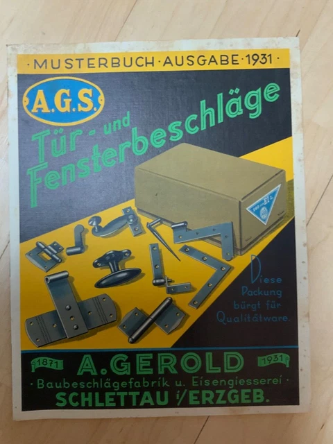 A. GEROLD SCHLETTAU Katalog, Tür- und Fensterbeschläge, mit Preisliste, 1931 EUR 89,00 - PicClick DE