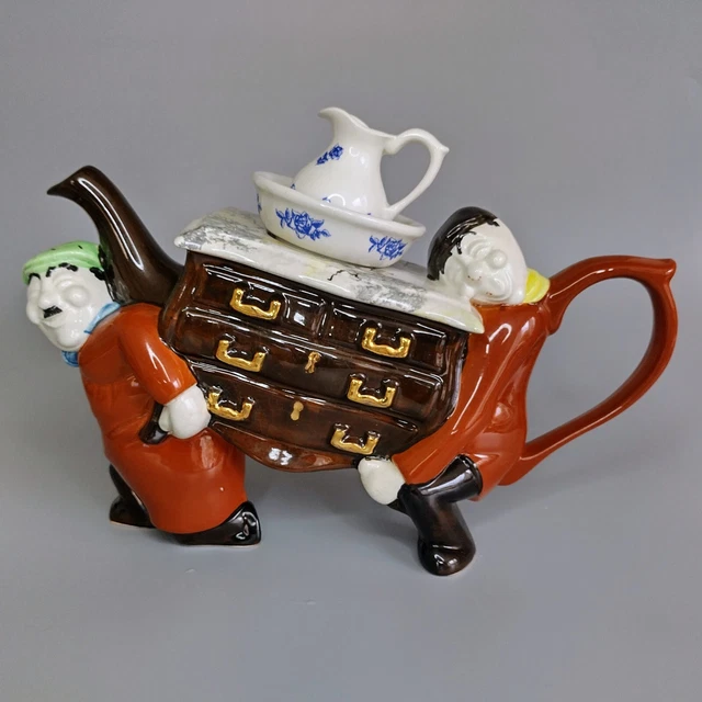 SWINESIDE TEAPOT THE Removal Men Teapot Laurel and Hardy Teapot Figures ...