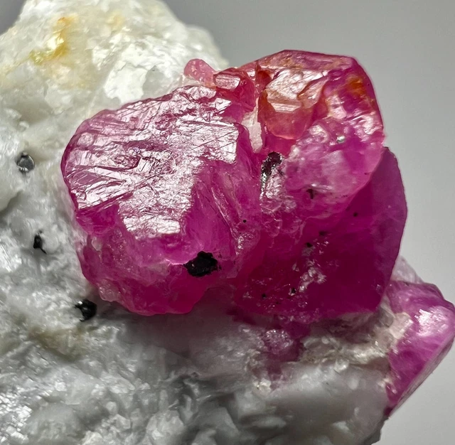 WELL TERMINATED AMAZING Natural Ruby Crystals On Matrix. Jagdalek, AFG ...