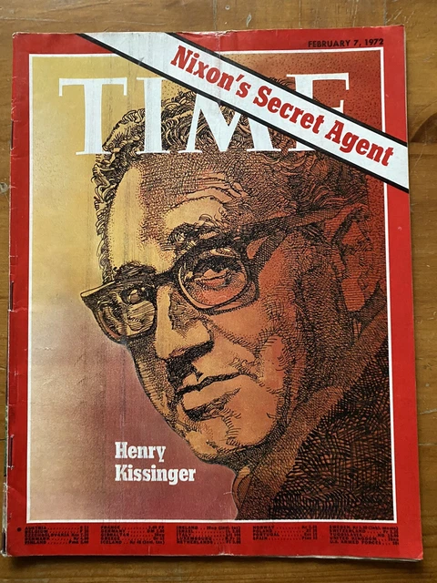 TIME MAGAZINE 1972 Henry Kissinger Salinger Hughes Affair Twiggy Yugos ...