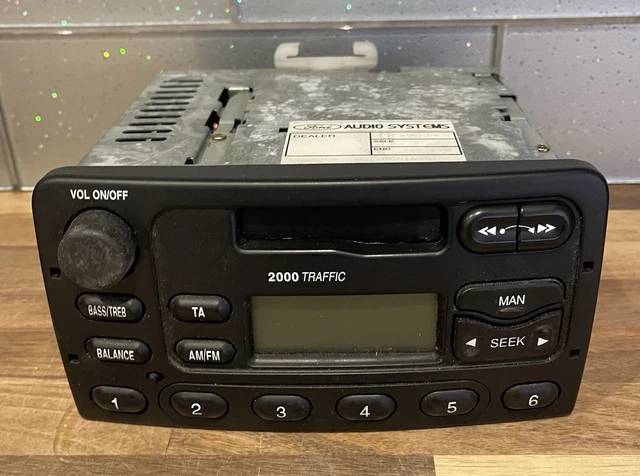 FORD TRANSIT FIESTA 2000 Traffic Head Unit AM FM Radio Cassette £27.00 ...