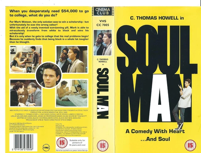 VHS VIDEO-SOUL MAN (C. Thomas Howell/Rae Dawn Chong) £2.99 - PicClick UK