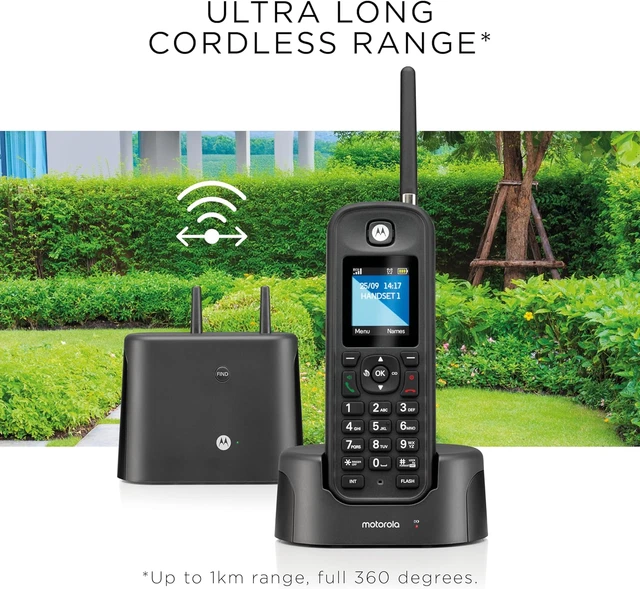 MOTOROLA O211 DECT 6.0 Long Range Cordless Phone - Wireless Phones for ...