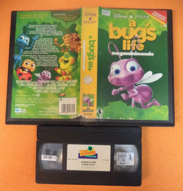 VHS FILM A BUG'S LIFE MEGAMINIMONDO 1999 BUGS noleggio DISNEY (F128) no ...