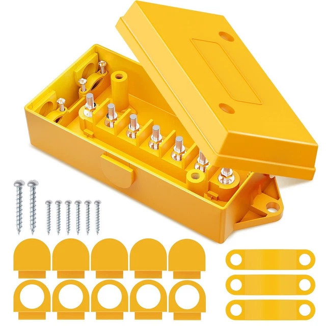 7 WAY ELECTRICAL Trailer Junction Box 7 Gang RV Trailer Wiring ...