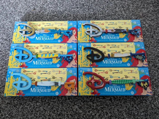 DISNEY LITTLE MERMAID Mystery Key Set Eric Scuttle Triton Ursula Ariel ...