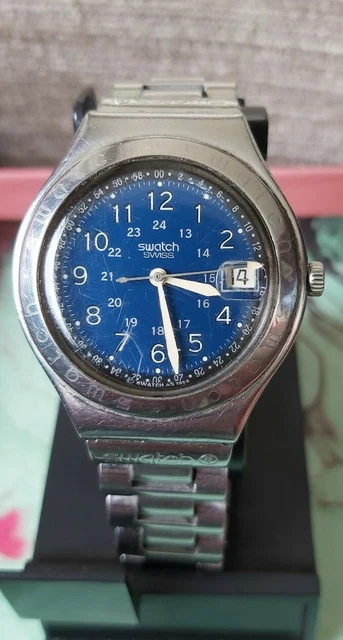 MONTRE HOMME VINTAGE Swatch Irony Happy Joe Blue Ygs 400 / Ag 1993. Batterie Neuve. EUR 40,50 ...