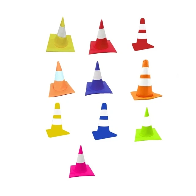 SOFT FABRIC TRAFFIC Cone Hat Easy Storage Foldable Party Hat For ...