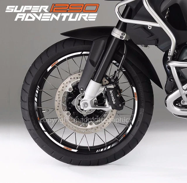 KTM 1290 SUPER Adventure motorcycle wheel decals stickers rim stripes ...