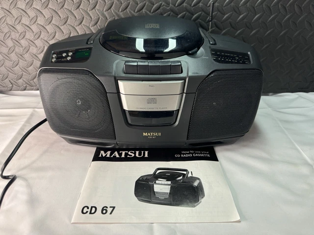 MATSUI CD67 - CD Stereo Radio Cassette Tape Player With Box And Manual ...