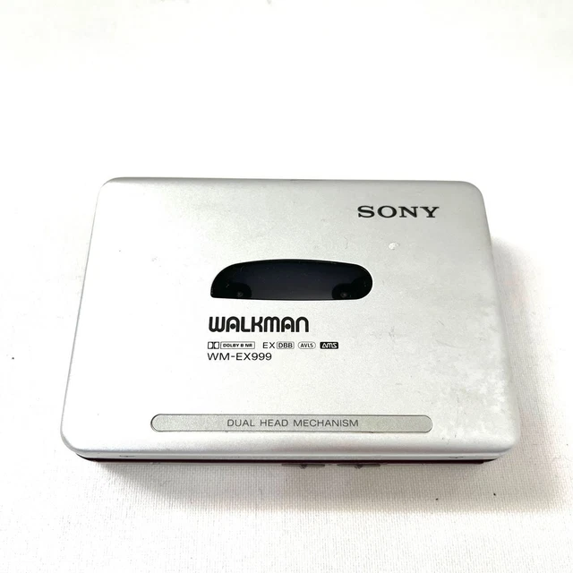 F7P SONY SONY WALKMAN WALKMAN PORTABLE CASSETTE PLAYER WM EX999 SILVER ...