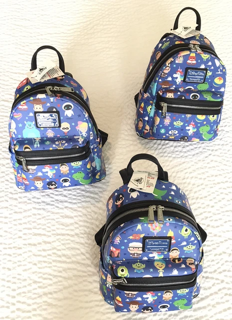 DISNEY PIXAR CHIBI Mini Loungefly Backpack Toy Story Monsters Inc. Wall ...