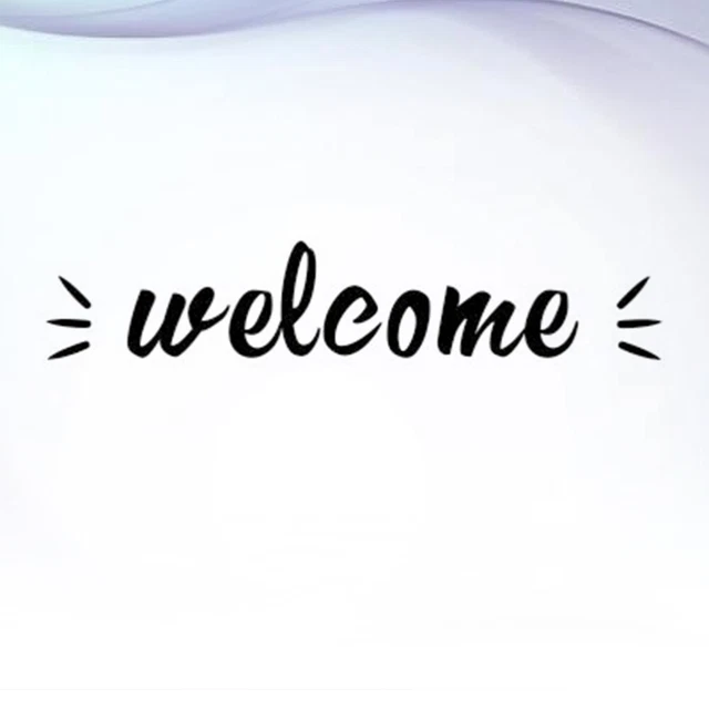 WELCOME LETTER WALL Decals Sticker DIY Home Decor Mural Stickers for ...