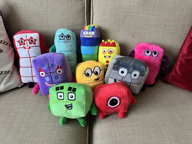 CBEEBIES NUMBERBLOCKS SET of 10 soft cuddly stuffed plushie Plush toy £ ...