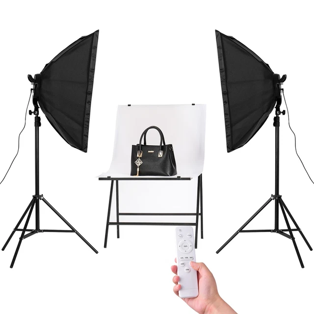 ANDOER STUDIO SOFTBOX LED Light Kit 45W Bi-color 3200K-6400K With ...