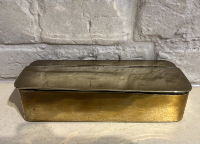 ANTIQUE BRASS TOBACCO / snuff box £42.30 - PicClick UK
