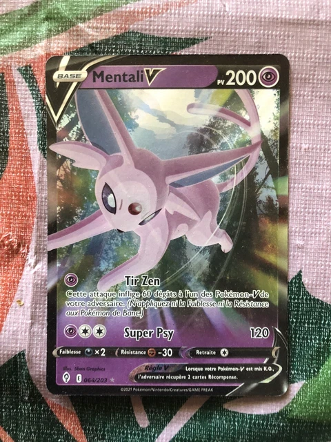 CARTE POKEMON ULTRA Rare Mentali V 64/203 Évolution Céleste EB7 Neuf FR ...