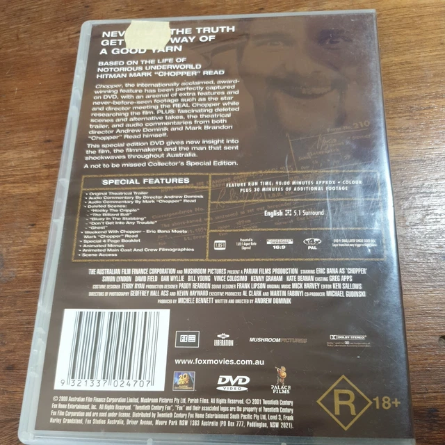 CHOPPER DVD Special Edition R4 FREE POST Eric Bana Simon Lyndon EUR 9 ...