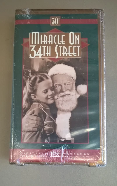 MIRACLE ON 34TH Street VHS 1947 Movie 50th Anni Ed Black & White ...