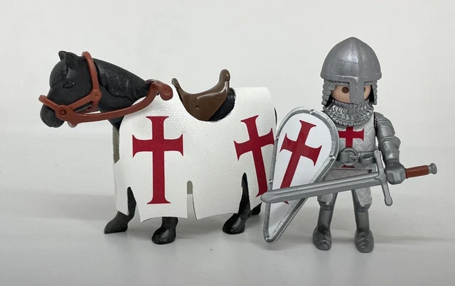 PLAYMOBIL TEMPLAR CUSTOM Crusader knight Templar Chevalier Templier ...