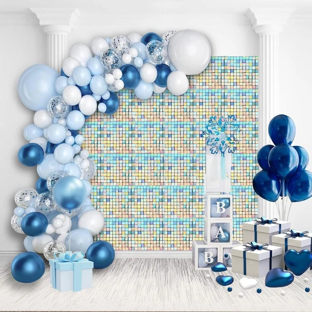 MAGIC SILVER SEQUIN Backdrop Wall 24pcs Square Sequin Panels - 30x30cm ...