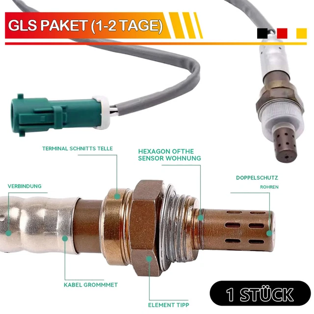 LAMBDA OXYGEN O2 Sensor für FORD FOCUS FUSION MONDEO MK1 MK2 MK3 98AB ...
