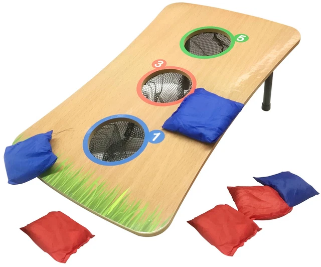 BEAN BAG CORN Hole Toss Target Throwing Board Childrens Family Garden ...
