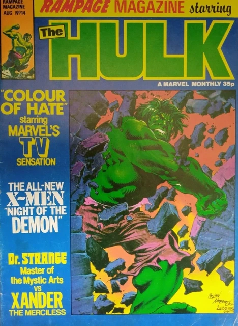 RARE MARVEL UK RAMPAGE MAGAZINE STARRING THE HULK #14 VOL 1 No. 14 AUG ...